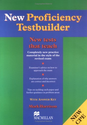 New Proficiency Testbuilder. (Lernmaterialien) by Mark Harrison | Goodreads