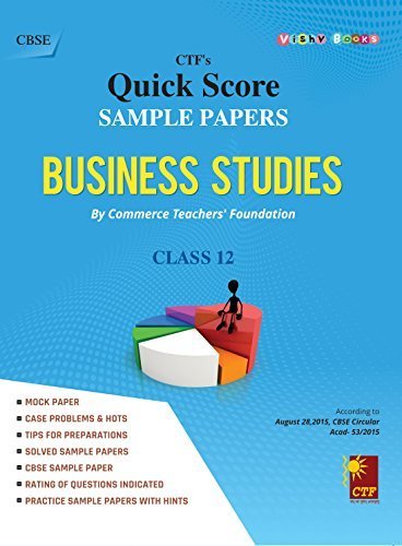 Quick Score Sample Papers Business Studies by Commerce Teachers ...