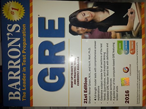 Barron's GRE 21/e 2016, PB. by Galgotia | Goodreads