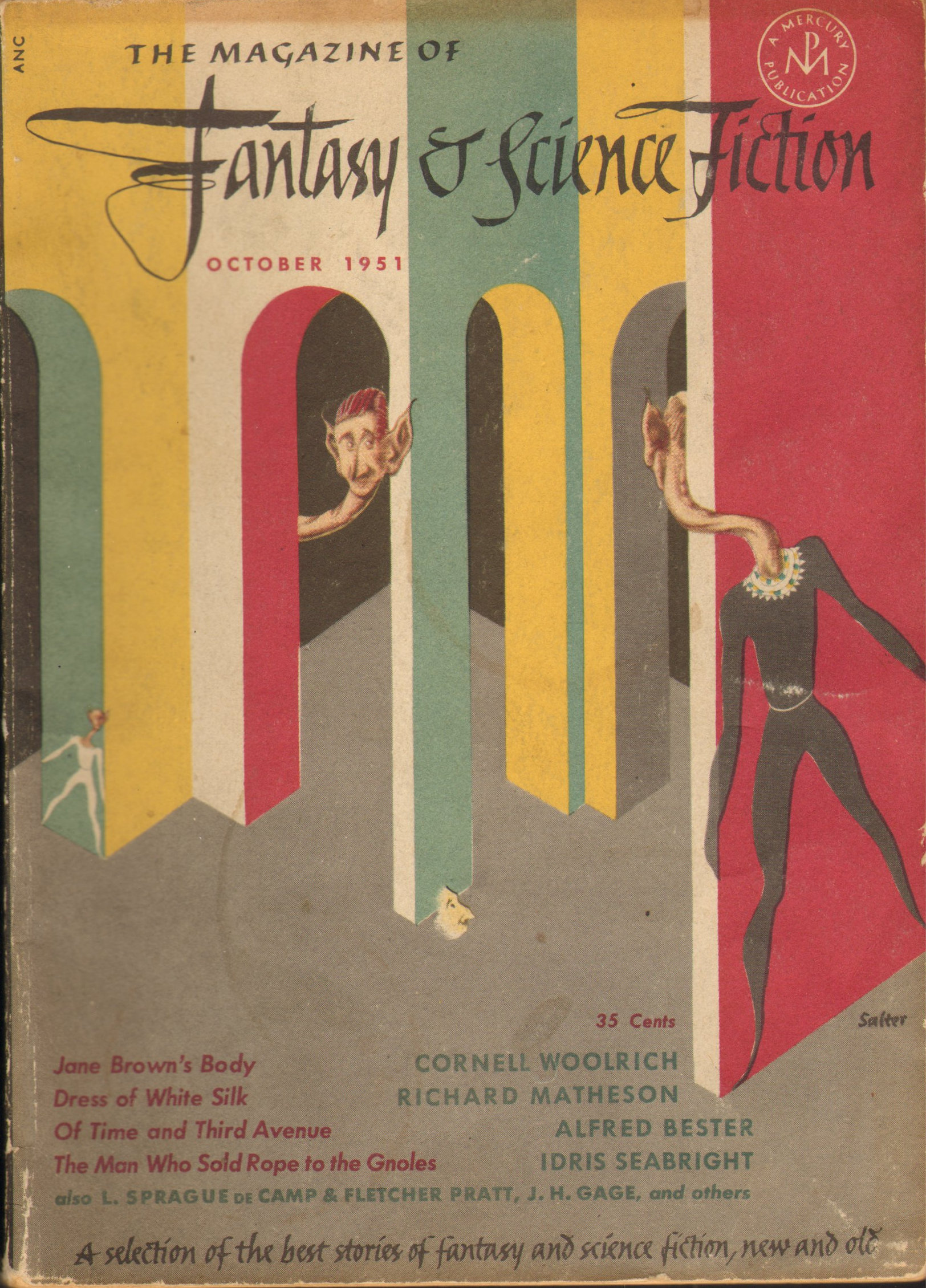 The Magazine of Fantasy & Science Fiction, October 1951 by Anthony ...