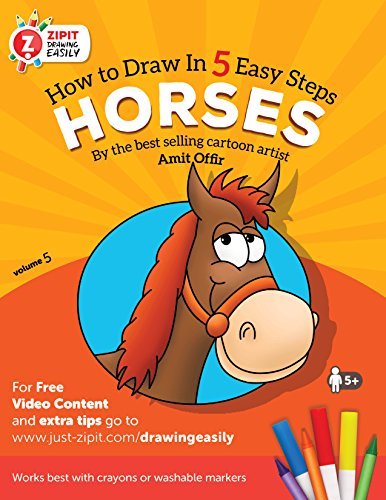 Horses: How to Draw Horses, Drawing Book for Children and Adults ...