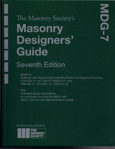 MDG-7 Masonry Designers' Guide - 7th Edition by The Masonry Society ...