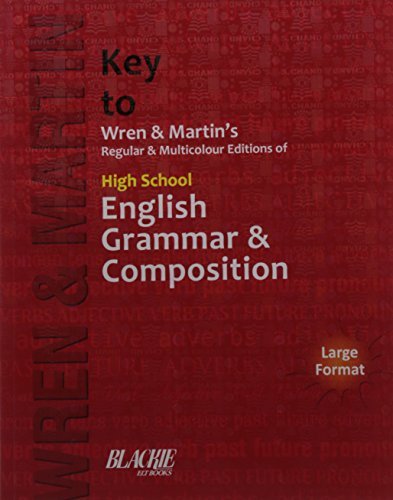 Key to Wren & Martin Regular & Multicolour Edition of High School ...