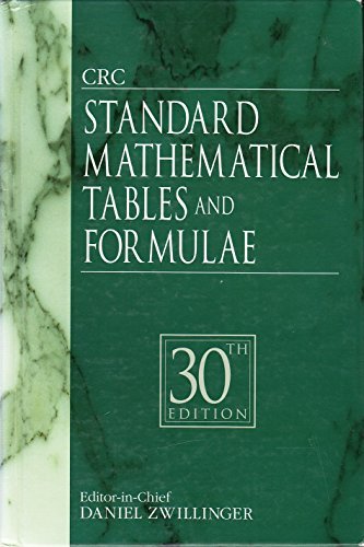 Crc Standard Mathematical Tables And Formulae, 30/E by Samuel M. Selby ...