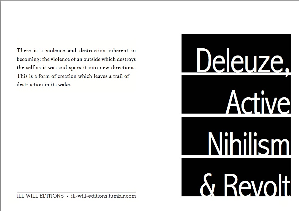 Deleuze, Active Nihilism, & Revolt by Lucrezia L. | Goodreads