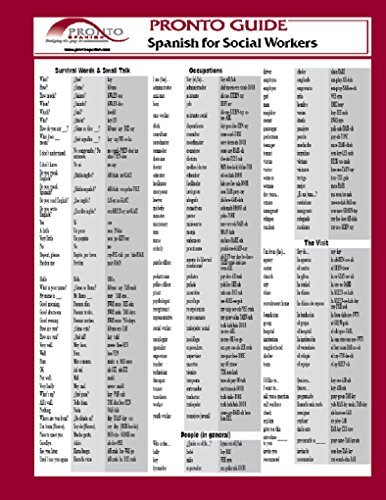 Spanish for Social Services Pronto Guide by Tara Bradley Williams ...