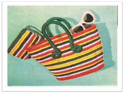 #2637 STRIPED BAG AND PURSE VINTAGE CROCHET PATTERN by Princess of ...