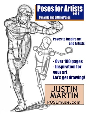 Poses for Artists Volume 1 - Dynamic and Sitting Poses: An essential ...