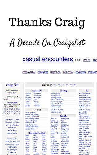 Thanks Craig: A Decade On Craigslist Casual Encounters: A Memoir Of ...