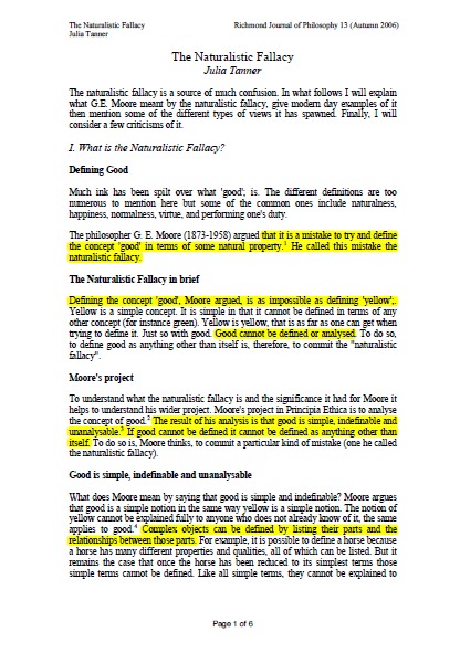 The Naturalistic Fallacy by Julia Tanner | Goodreads