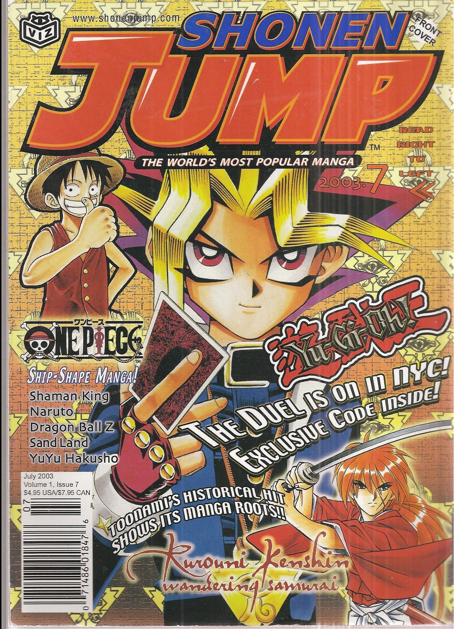 Shonen Jump: the World's Most Popular Manga, Volume 1, Issue 7, July ...