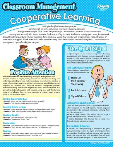 Classroom Management: Cooperative Learning SmartCard by Kagan ...