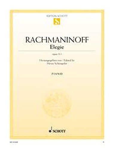 Elegie, Op. 3, No. 1 by Sergei Rachmaninoff | Goodreads