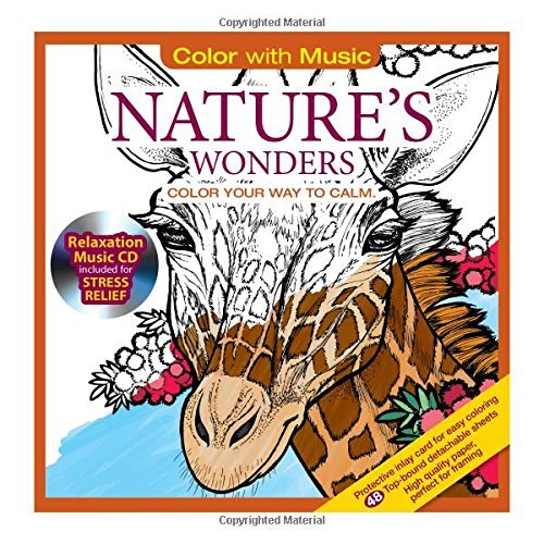 Nature's Wonders Animal Adult Coloring Book With Bonus Relaxation Music ...