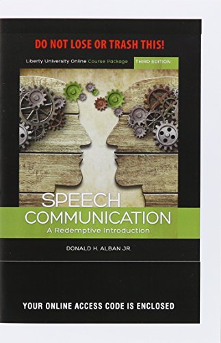 Speech Communication: A Redemptive Introduction: Liberty University ...