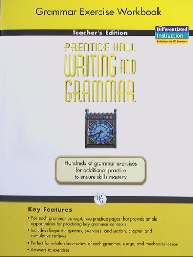 Prentice Hall Writing and Grammar: Grammar Exercise Workbook, Teacher's ...