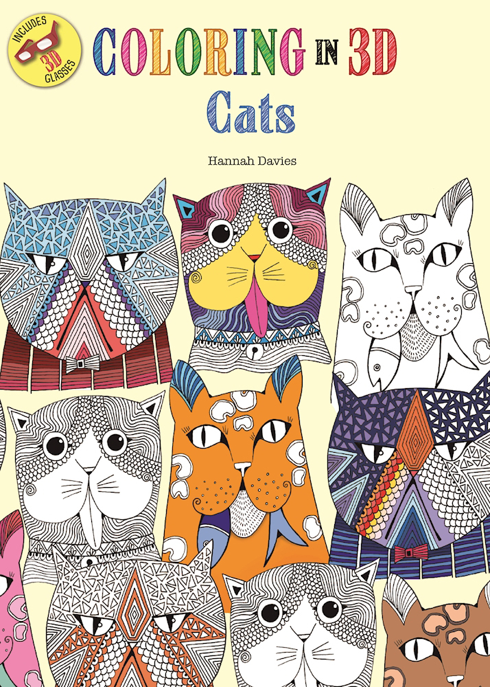 Coloring in 3D Cats by Hannah Davies | Goodreads