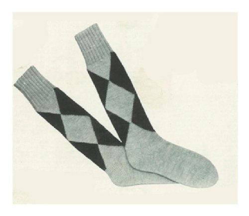 #1395 MEN'S ARGYLE SOCKS VINTAGE KNITTING PATTERN by Princess of ...