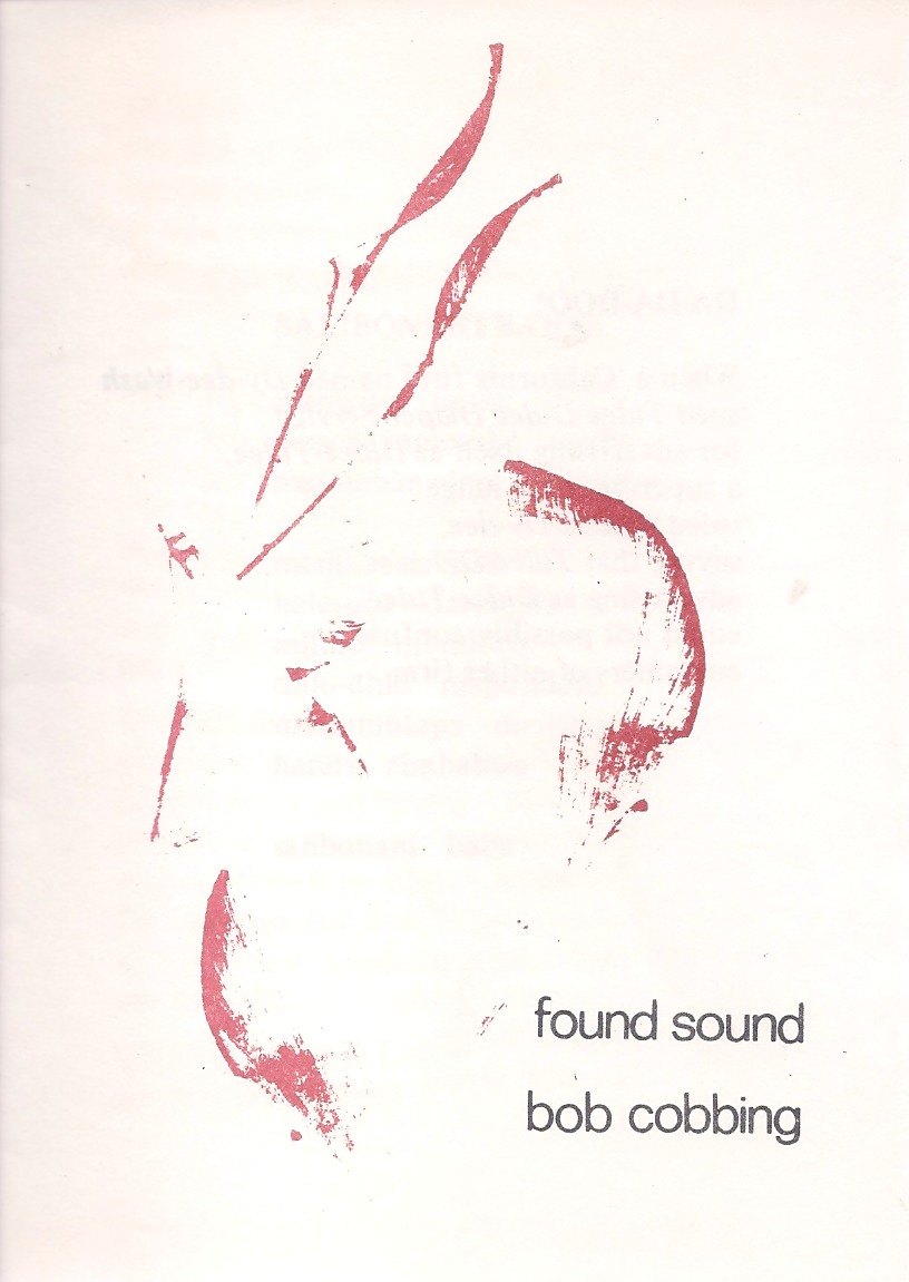 Found Sound by Bob Cobbing | Goodreads