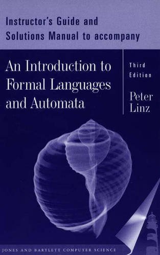 Introduction to Formal Language and Automata Instructor's Manual by ...