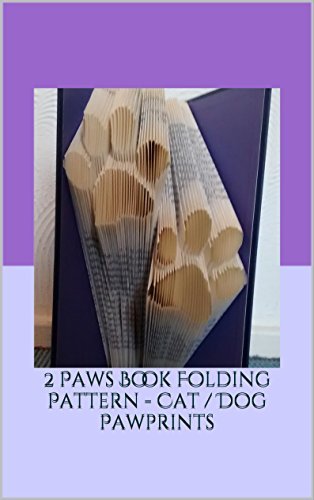 2 Paws Book Folding Pattern - Cat / Dog Pawprints by BookArt Emporium ...