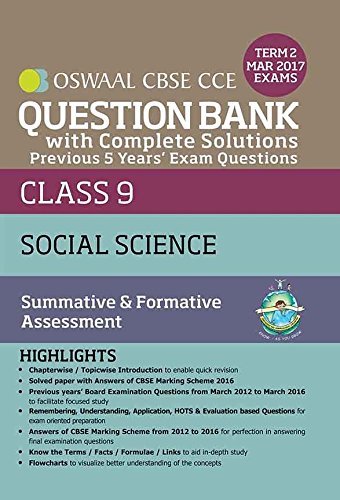 Oswaal CBSE CCE Question Bank With Complete Solutions For Class 9 Term ...
