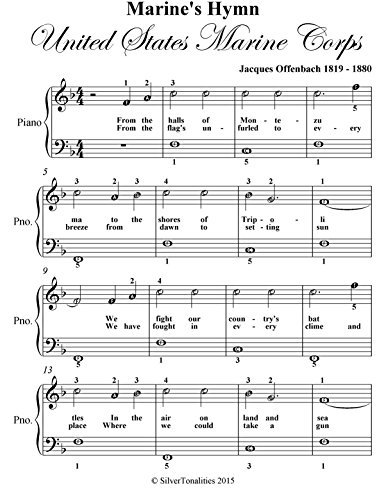 Marine Corps Hymn Easy Piano Sheet Music by Jacques Offenbach | Goodreads