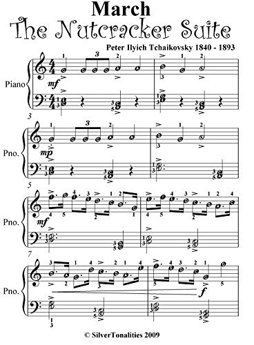 March Nutcracker Suite Tchaikovsky Easiest Piano Sheet Music by Pyotr ...