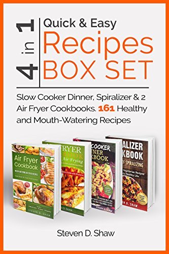 Quick & Easy Recipes Box Set 4 in 1 - Slow Cooker Dinner, Spiralizer ...