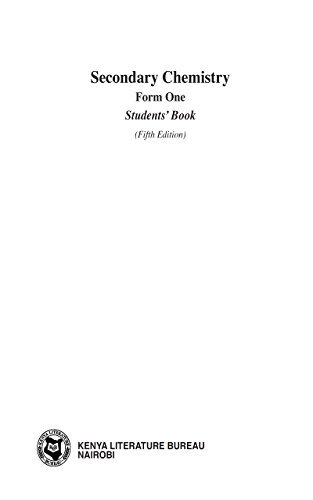 Secondary Chemistry Form 1 Students’ Book by Worldreader | Goodreads