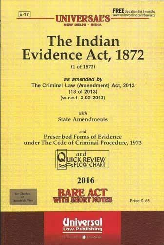 Indian Evidence Act, 1872 (1 of 1872) with Exhaustive Case Law by ...