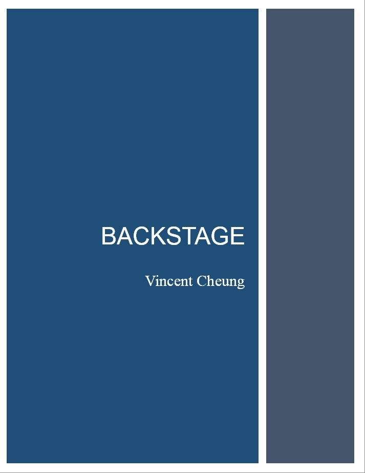 Backstage by Vincent Cheung | Goodreads