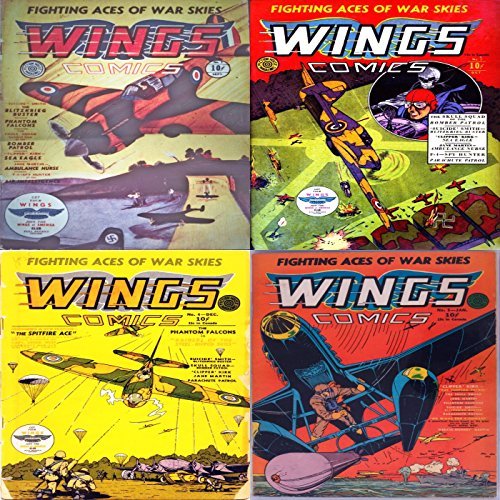 Wings Comics. Issues 1, 2, 4 and 5. Fighting aces of war skies. Features the spitfire ace ...