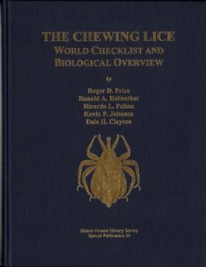 Chewing Lice: World Checklist and Biological Overview by Roger D. Price ...