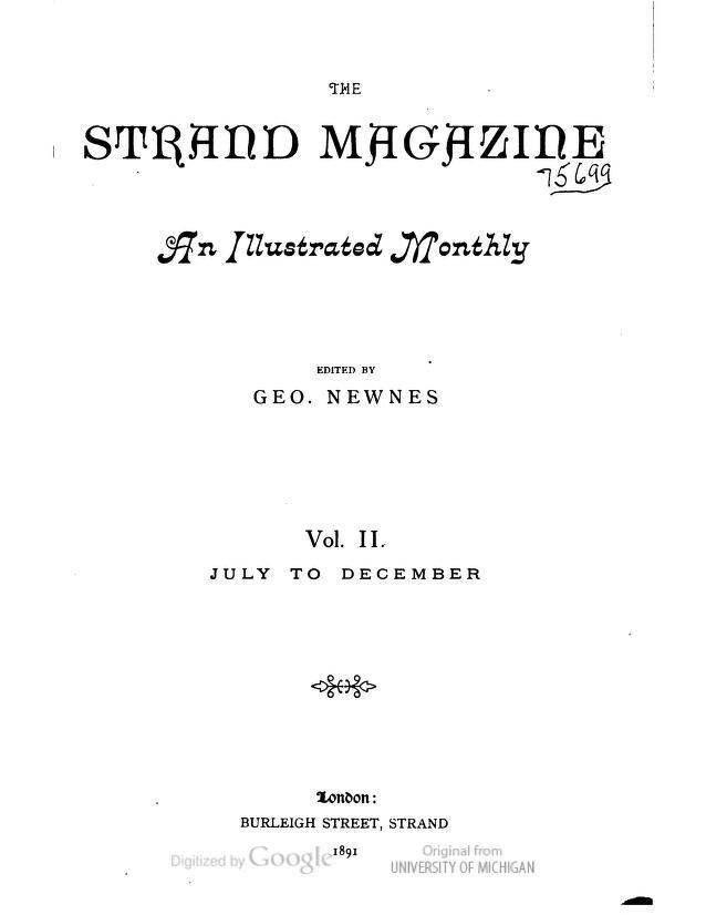 The Strand Magazine, Volume II, July to December 1891 An Illustrated ...