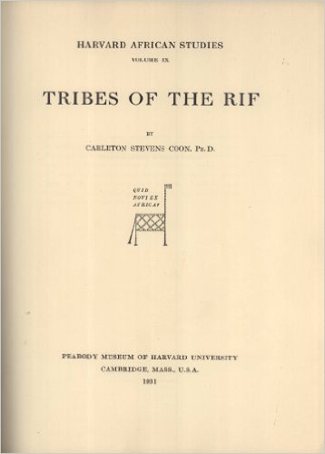 tribes of rif by Carleton Stevens Coon | Goodreads