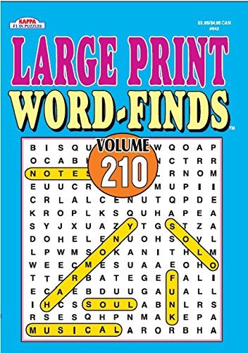 Large Print Word-Finds Puzzle Book-Word Search Volume 318 by Kappa ...