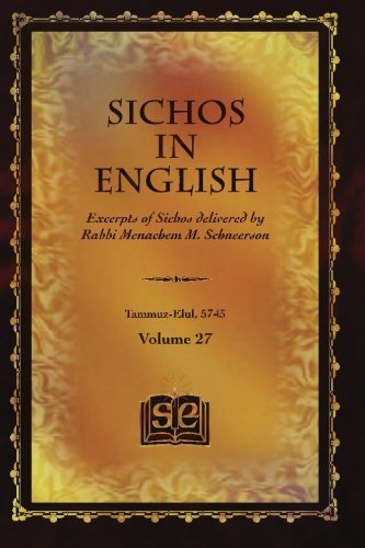 Sichos In English, Volume 27 by Menachem M. Schneerson | Goodreads