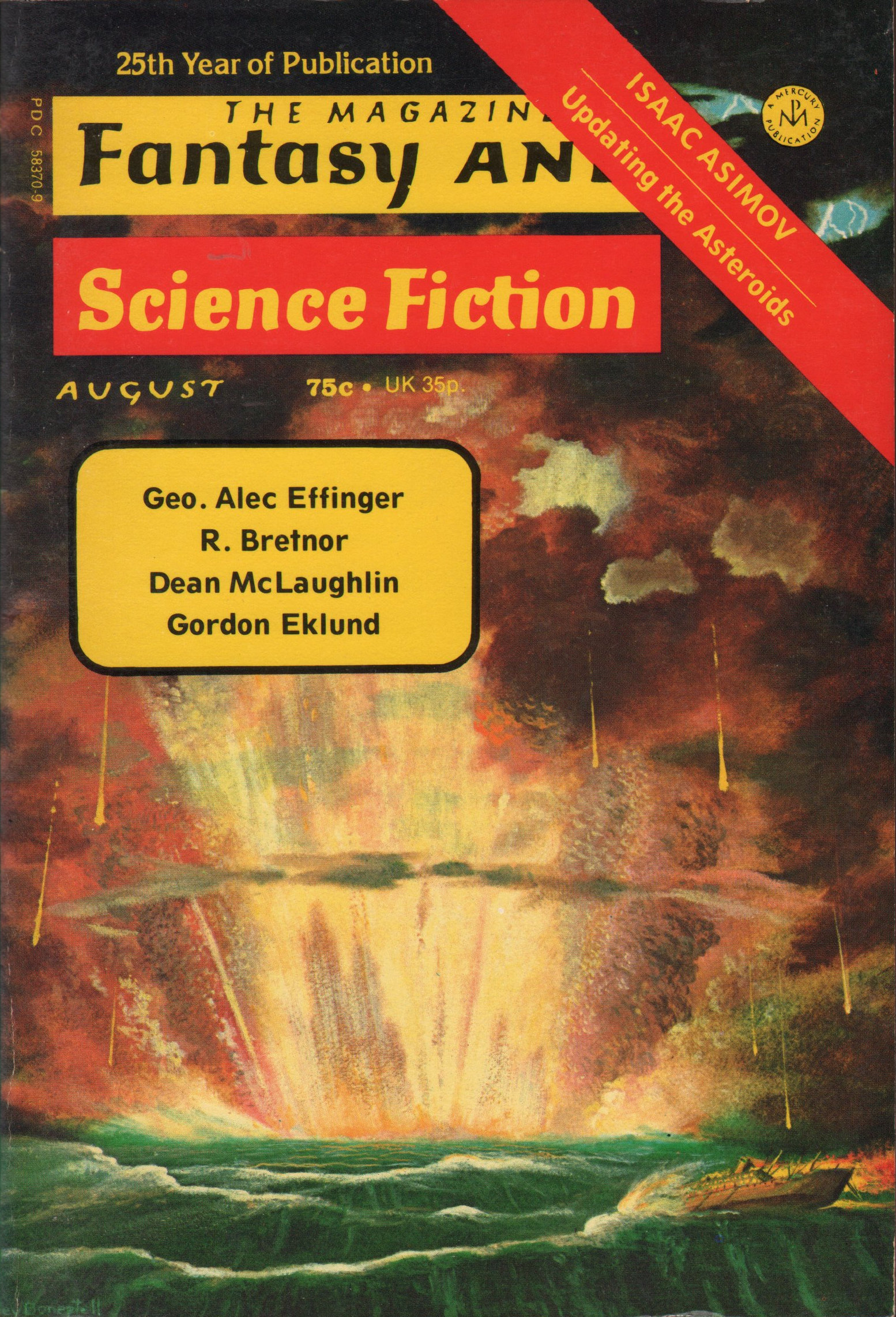 The Magazine of Fantasy and Science Fiction, August 1974 by Edward L ...