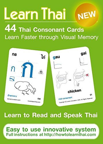 Learn Thai: Thai Consonants - 44 Flash Cards by Lanna Innovation ...