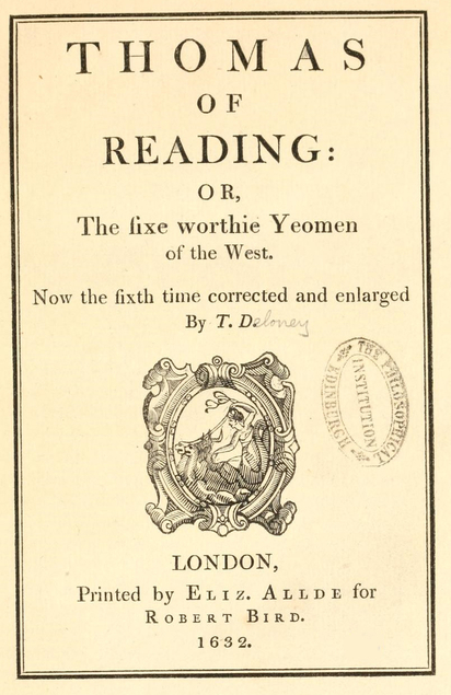 Thomas Of Reading by Thomas Deloney | Goodreads