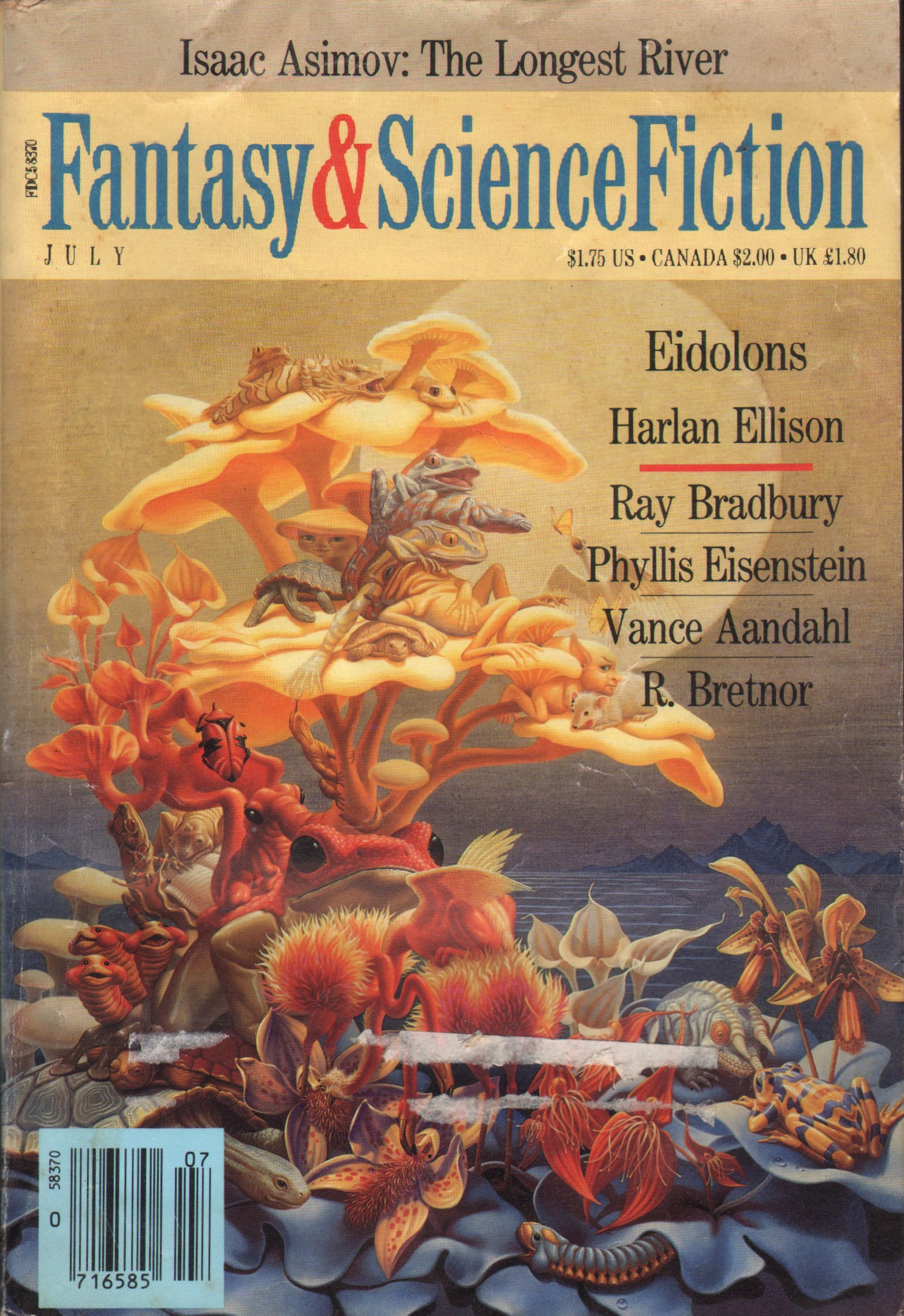 The Magazine of Fantasy & Science Fiction, July 1988 by Edward L ...