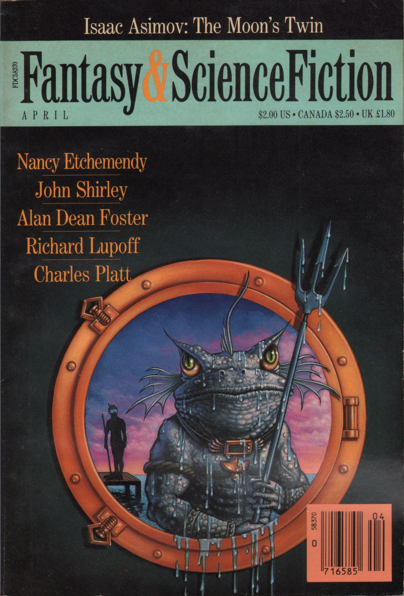The Magazine of Fantasy & Science Fiction, April 1989 by Edward L ...