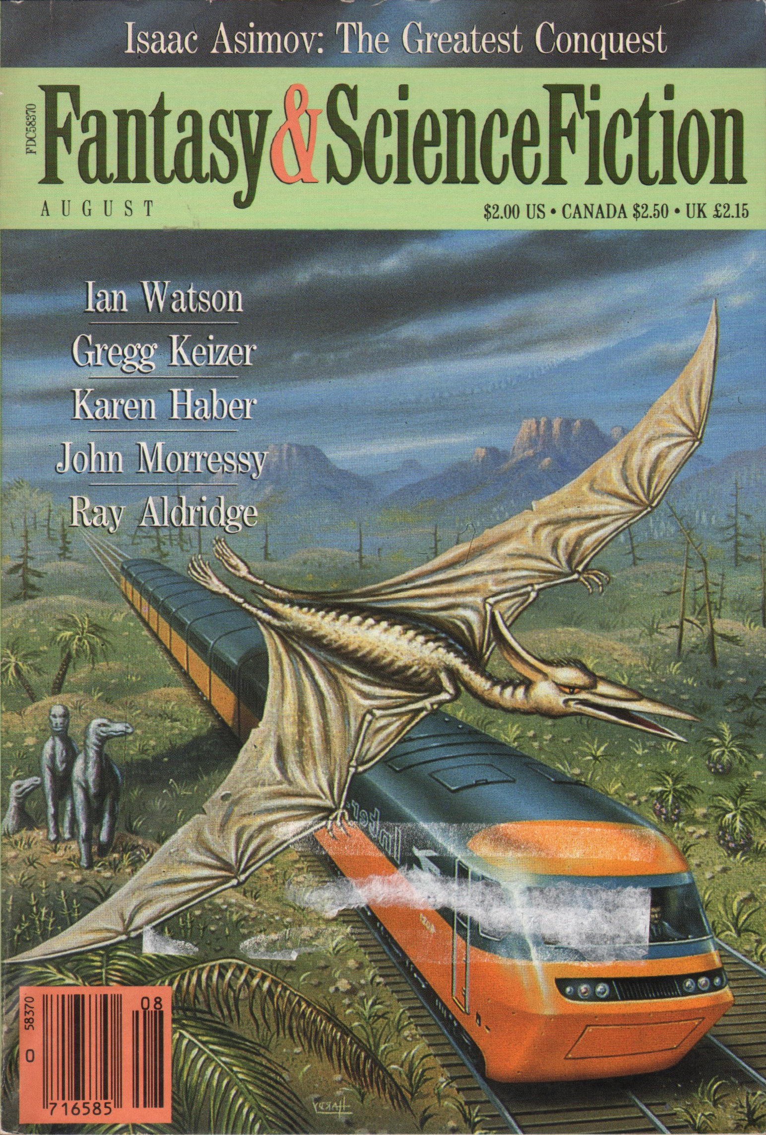 The Magazine of Fantasy & Science Fiction, August 1990 by Edward L ...