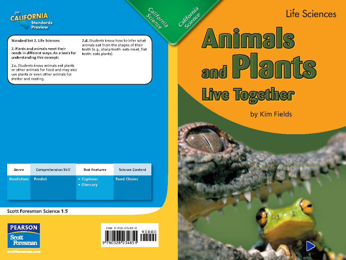 Animals and Planets Live Together (California Science Readers G1) Scott ...