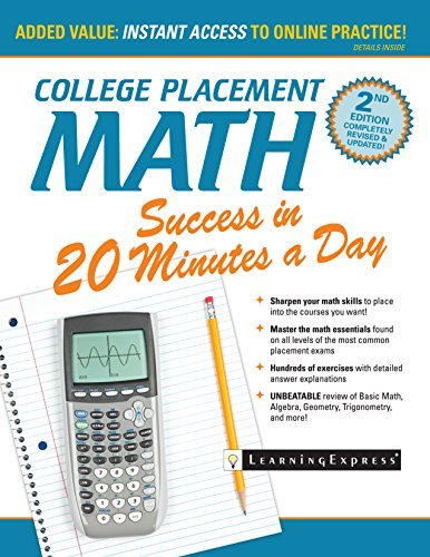 College Placement Math Success in 20 Minutes a Day by LearningExpress ...