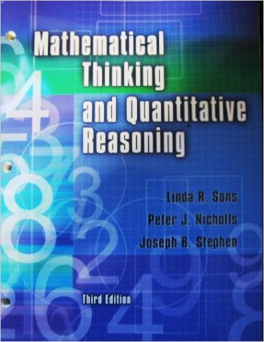 Mathematical Thinking & Quantitative Reasoning by Linda R. Sons | Goodreads