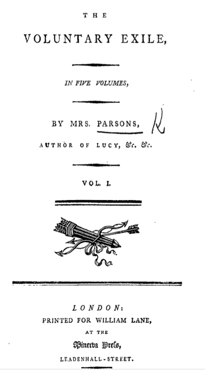 The Voluntary Exile by Eliza Parsons | Goodreads
