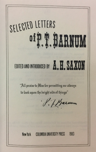 Selected Letters of P.T. Barnum by P.T. Barnum | Goodreads