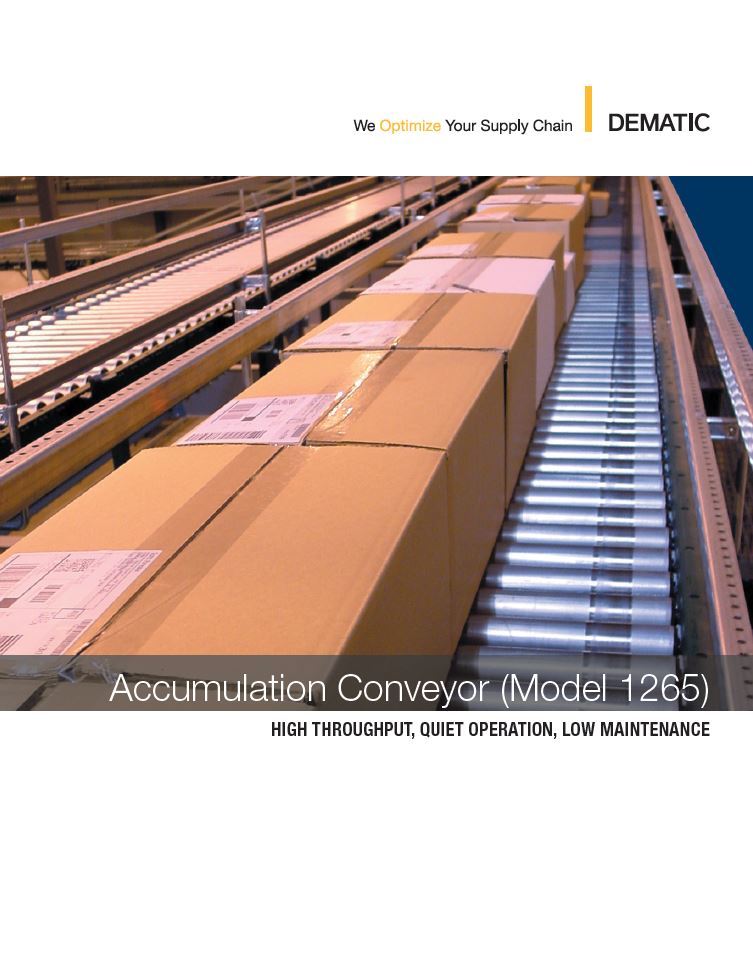 Dematic - Accumulation Conveyor (Model 1265); High Throughput, Quiet ...